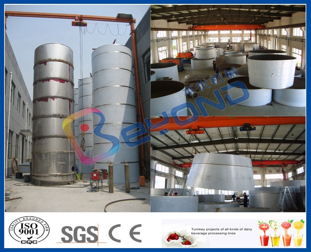 Large Outdoor Stainless Steel Storage Tanks / SUS304 SUS316 Stainless ...