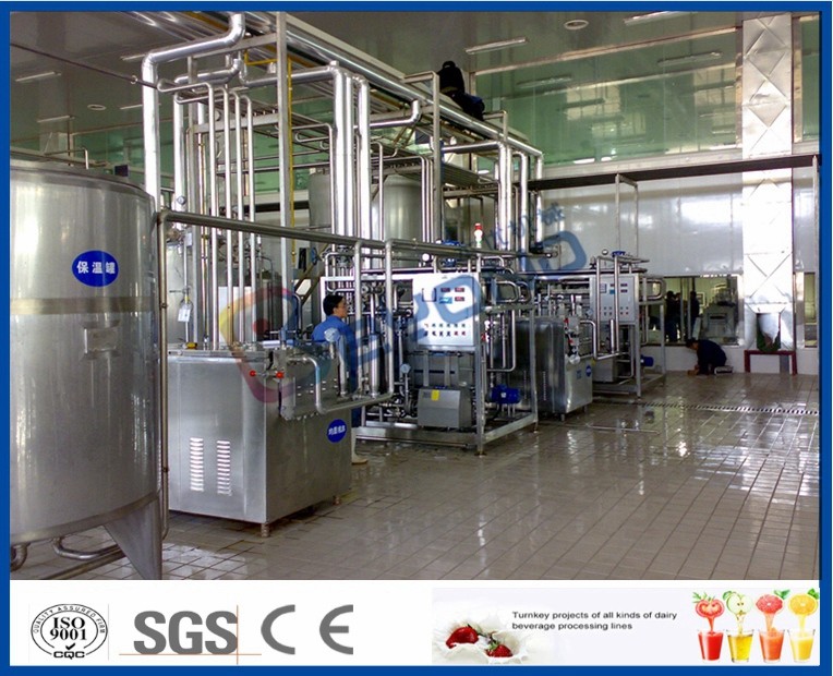 PLC UHT Milk Processing Line For High Temperature Pasteurized Soy Milk ...